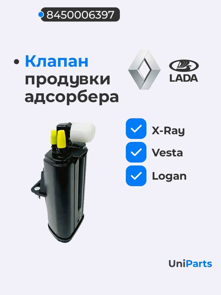 Клапан продувки адсорбера (а/м Vesta, X-ray, Logan 2, Stepway, Kaptur)