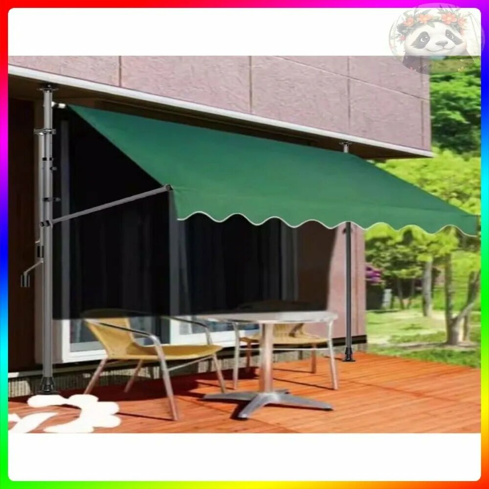 Маркиза навес выдвижная, Тент садовый, Пробивка не требуется, Применимые сценарии: терраса, двор, кафе