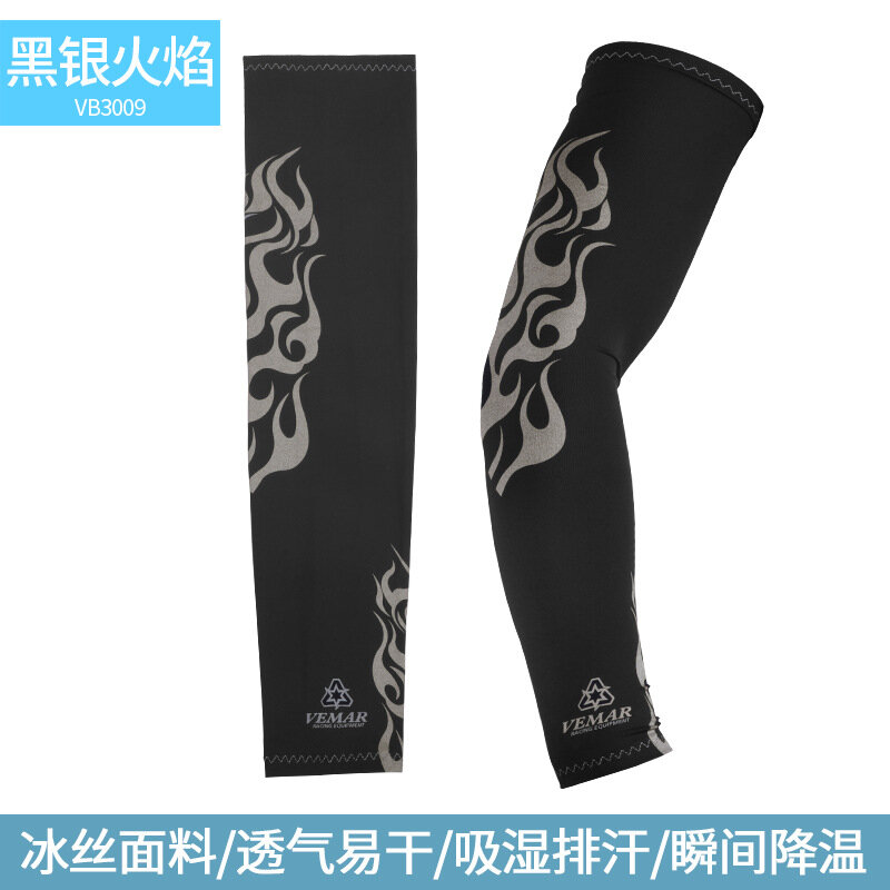 Летние велосипедные нарукавники VEMAR из ледяного шелка для мужчин, нарукавники для защиты от солнца при вождении на открытом воздухе, нарукавники с цветочным принтом, защита от ультрафиолета, удлиненные для женщин.