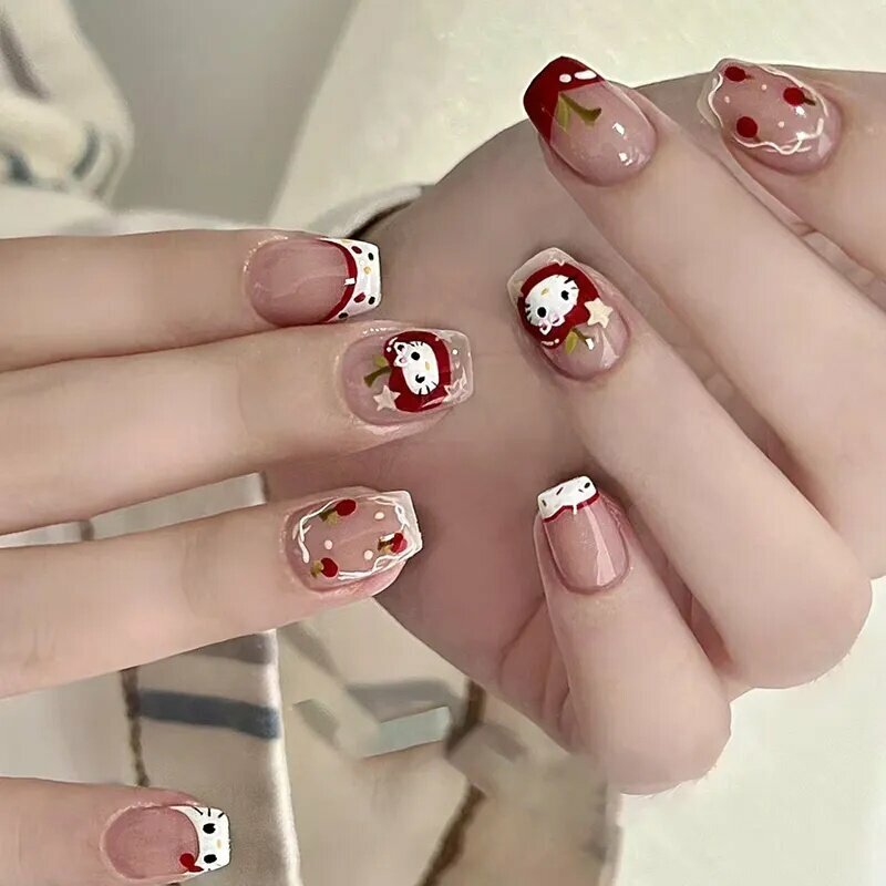 Накладные ногти с дизайном набор ( 24 типсы + клей )