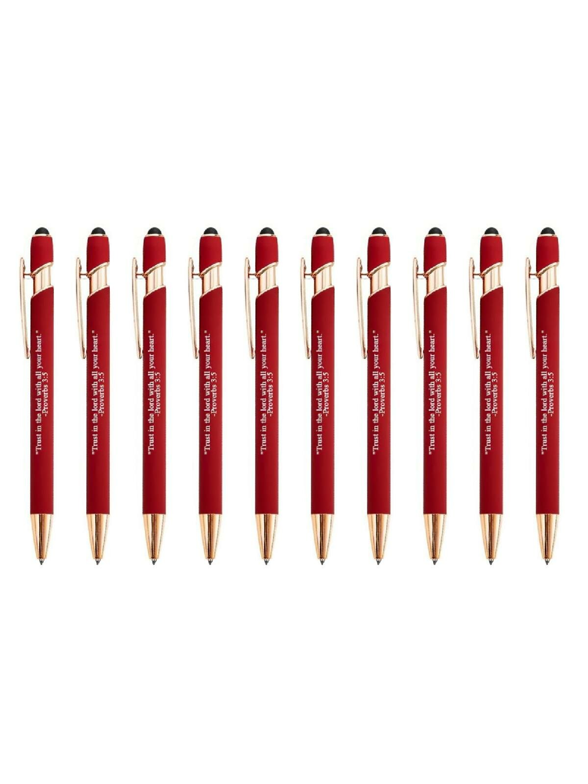 Шариковые ручки со стихами из Библии 10шт Выдвижная шариковая ручка для ежедневных заметок