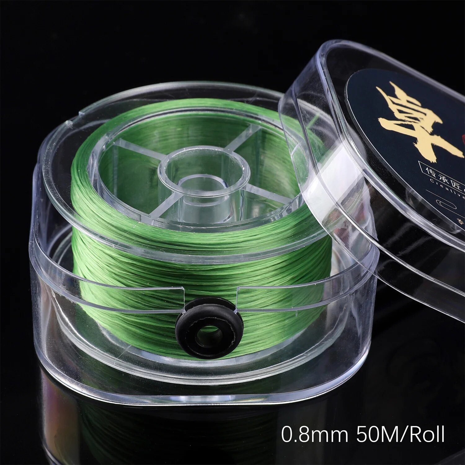 Цветной эластичный шнур с кристаллами и бисером для бижутерии 0,8 мм Изумрудный, Light Green