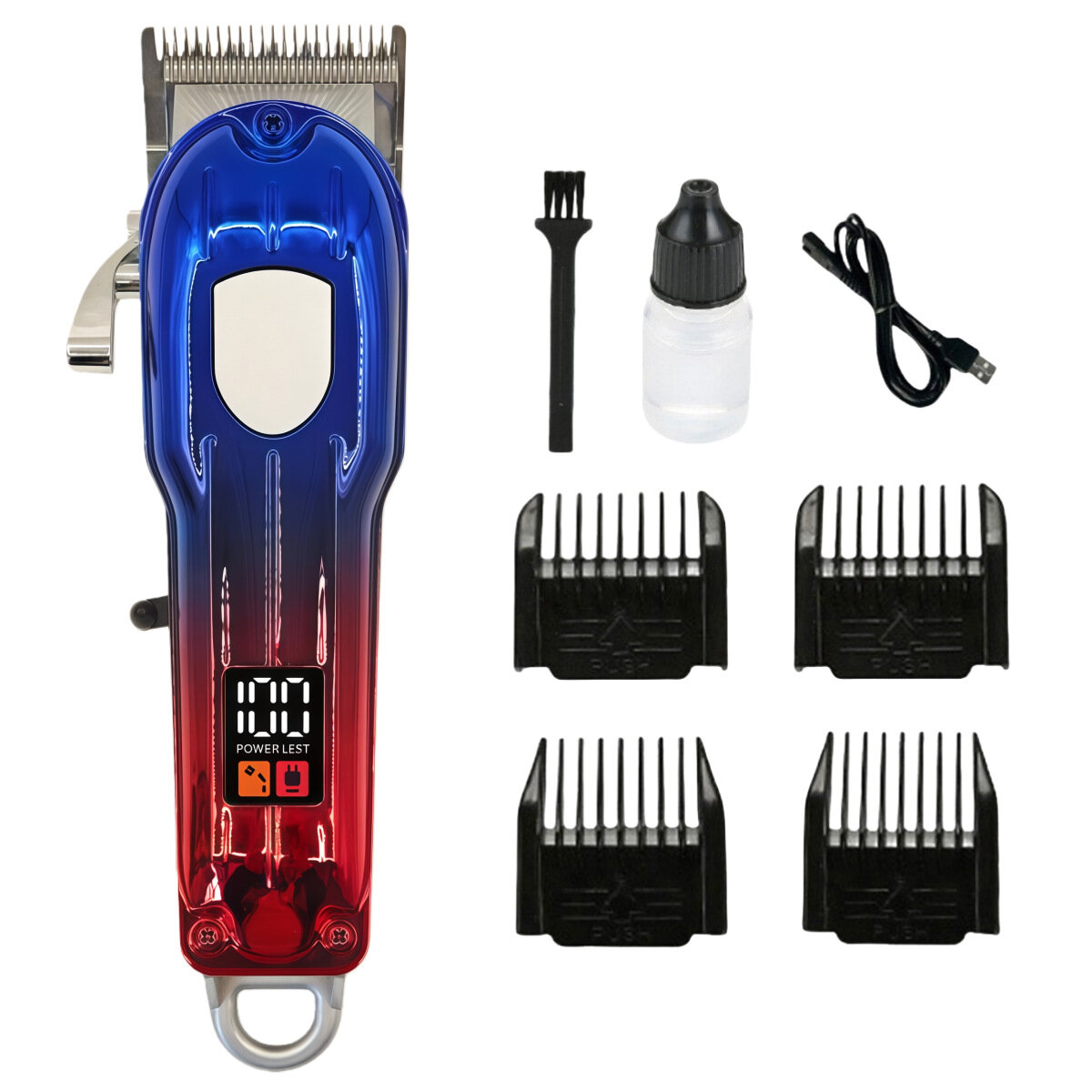 Эксклюзивная трансграничная поставка мужских машинок для стрижки волос с цифровым дисплеем, электрических триммеров для домашнего использования, мощных машинок для стрижки волос для парикмахерских.