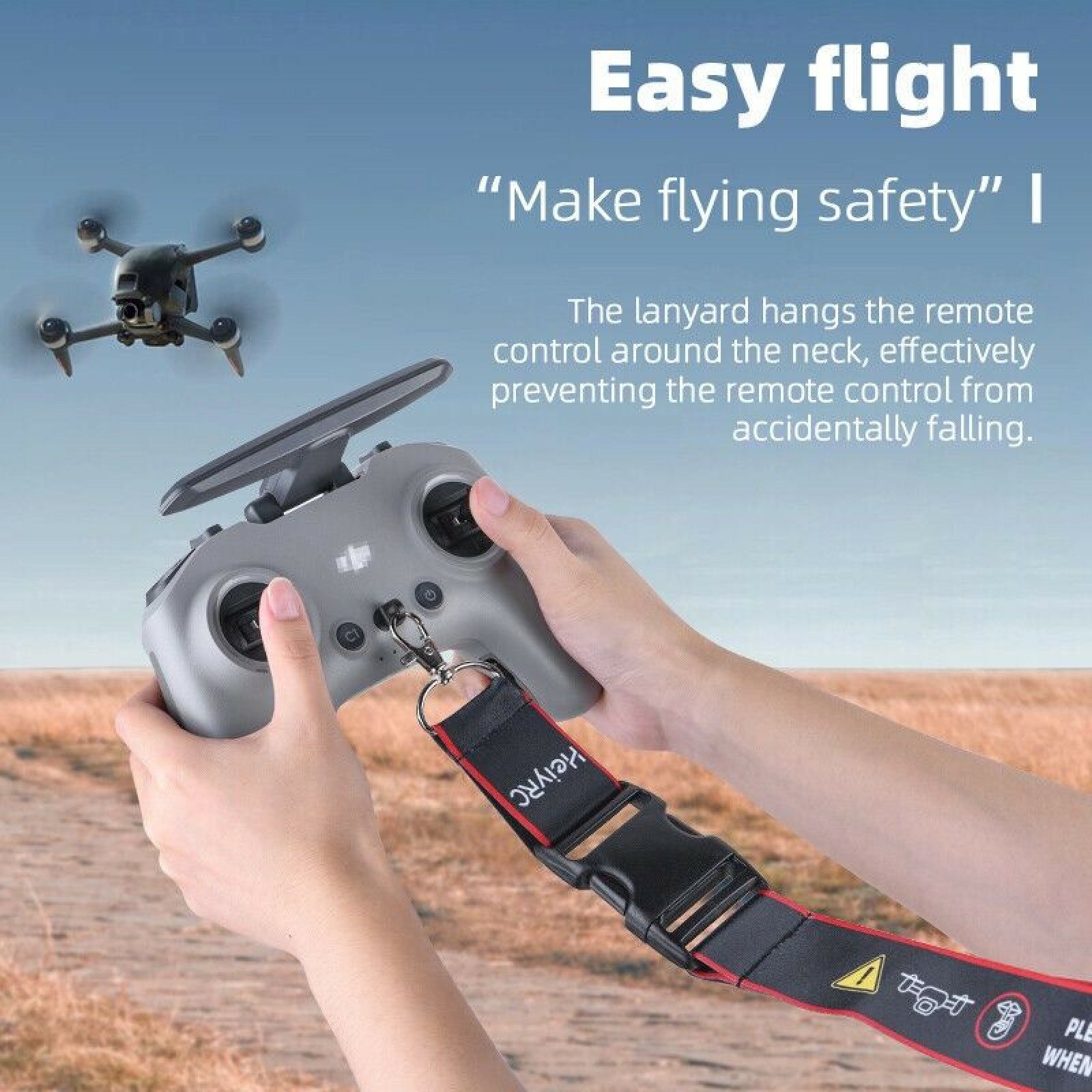 Плечевой ремень MyPads для пульта DJI Avata FPV 2 с красным краем