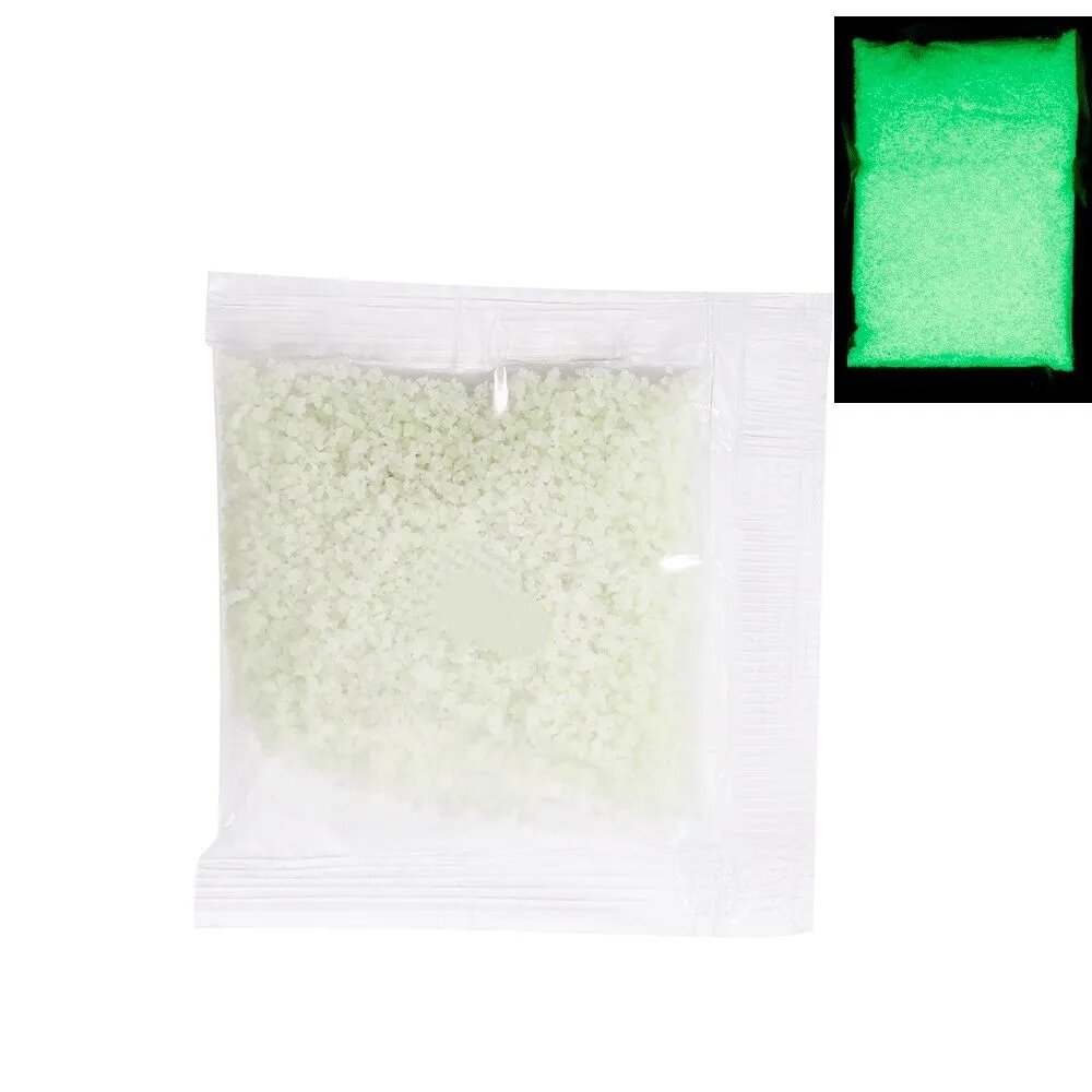 Люминофор порошок светящиеся в темноте светящийся 20 гр, цвет желтый-зеленый