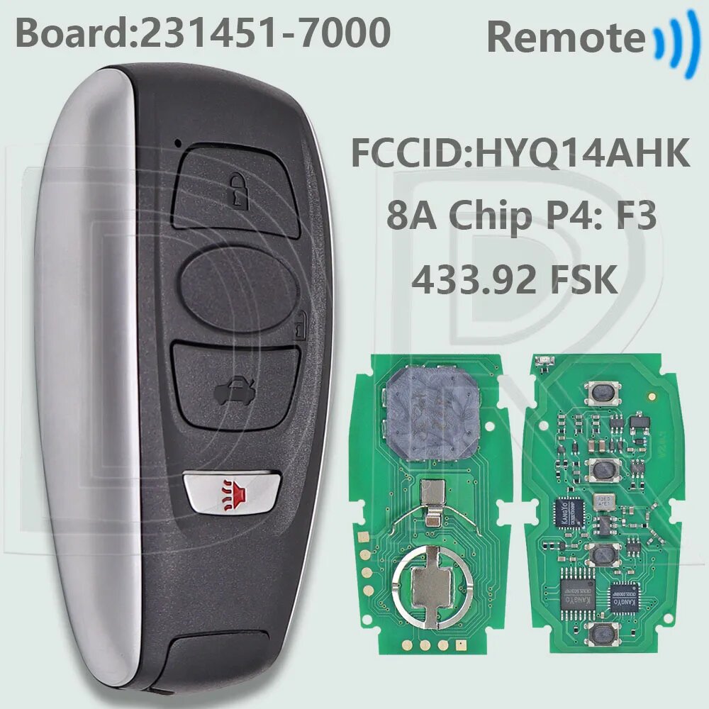 DR HYQ14AHK HYQ14AHC 8A/ID74 чип приближения умный автомобильный дистанционный ключ для Subaru Impreza Legacy BRZ Crosstrek Forester Outback Ascent