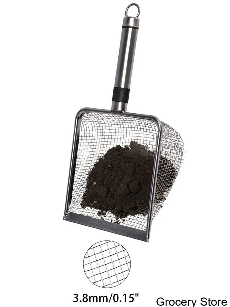 Сито садовое для почвы 29.2х14х5см металлическое коричневое для фильтрации компоста