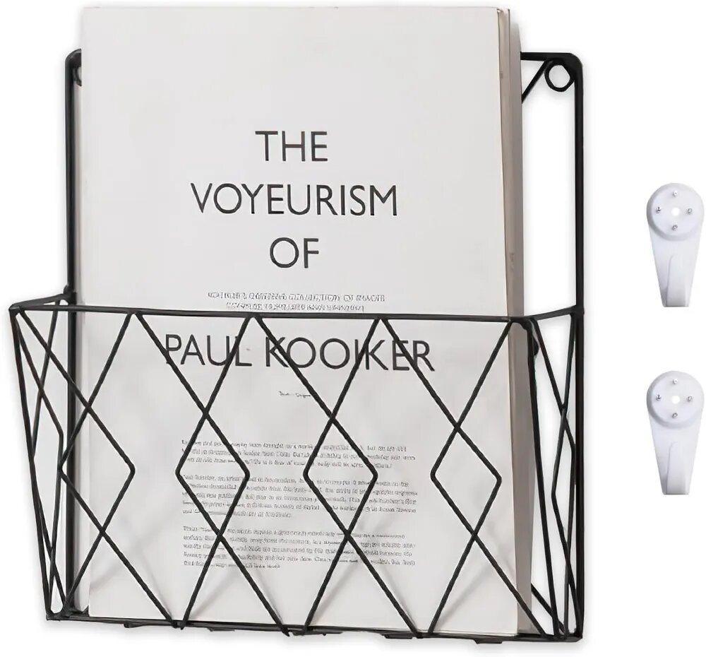 Газетница настенная металлическая, 1 шт. для хранения журналов и книг