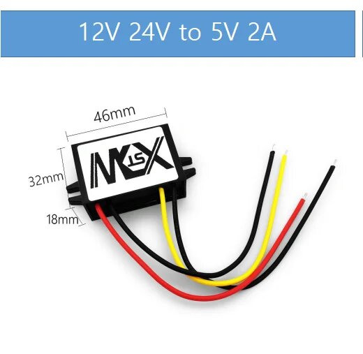 XWST XW-1224-5 Конвертер DC/DC 12В/24В в 5В 2A Plastic