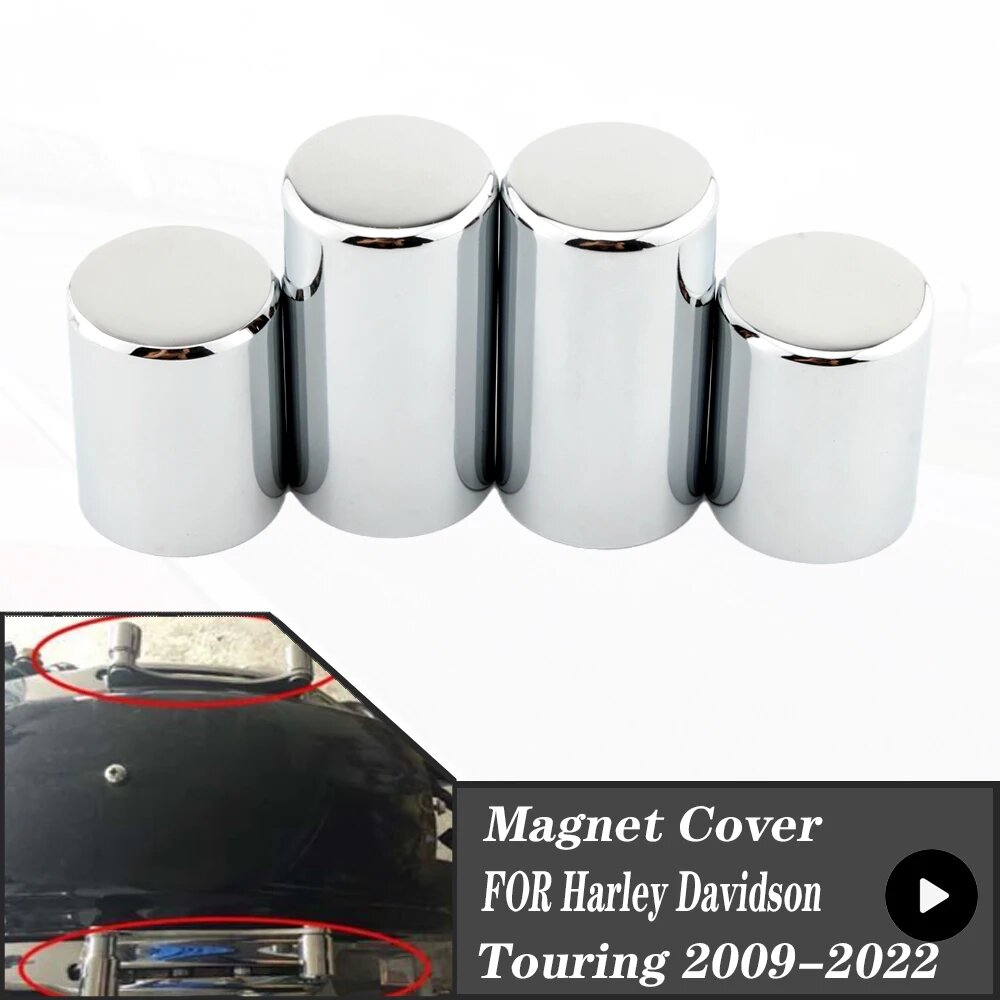 4шт. Magnet Cover для Harley Touring 2009-2022, хром