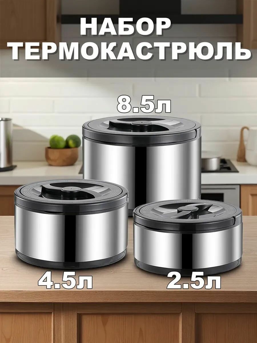 Набор термокастрюль с крышкой