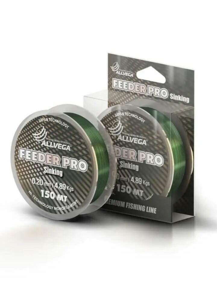 Леска для рыбалки на фидер 150м 0,20мм 4,89кг тонущая
