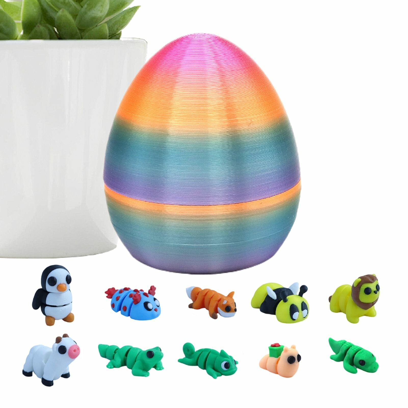 Наполненные игрушки-непоседы с 10 животными внутри , Интерактивная игрушка