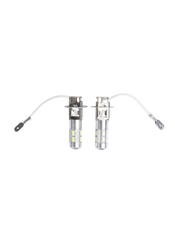 Автомобильная лампа, светодиодная, H3, 12 В, 13 SMd=5050, 2 шт, белый