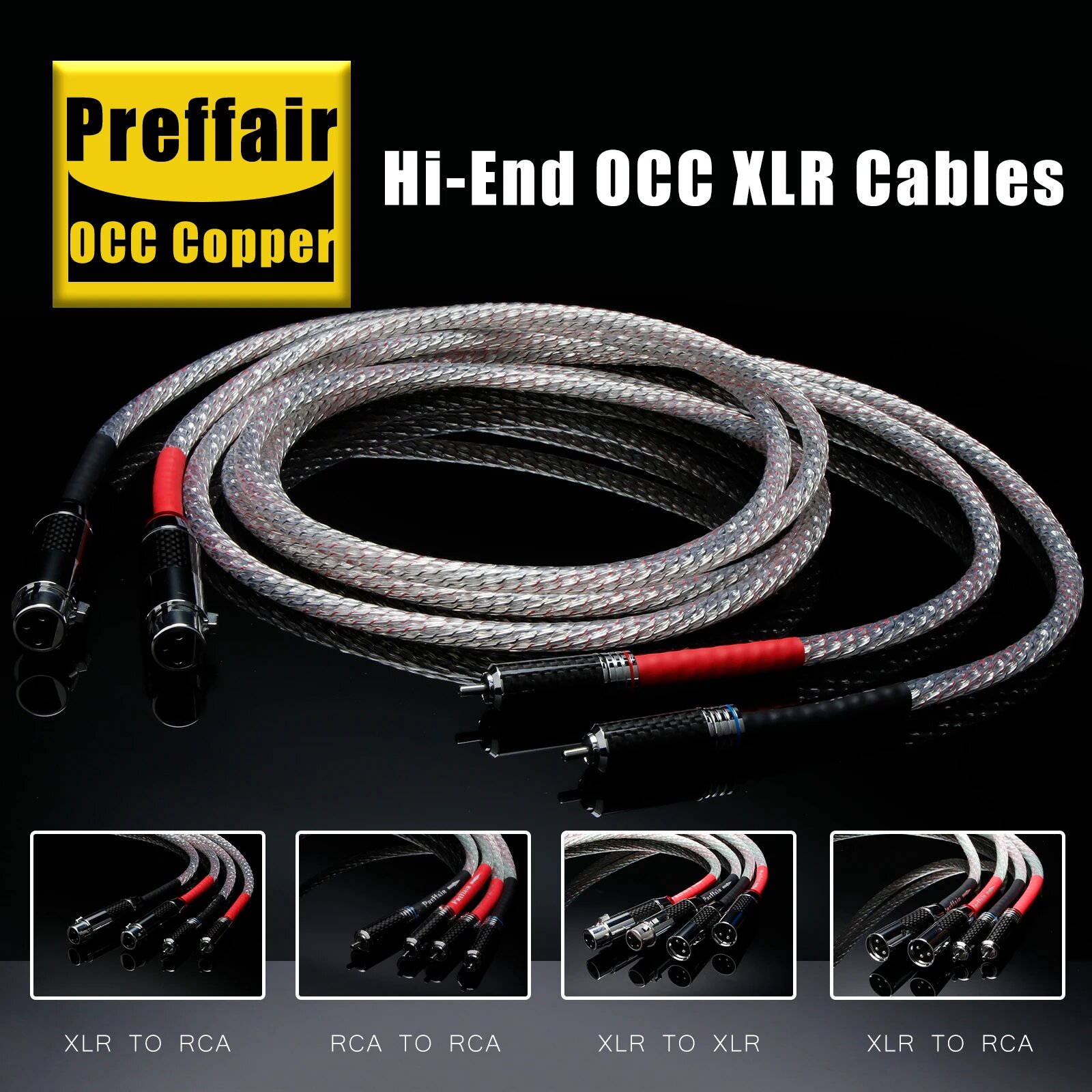 Hi-Fi XLR кабели RCA к XLR «папа-мама» аудиокабель усилитель CD аудио соединительный кабель с вилкой из углеродного волокна
