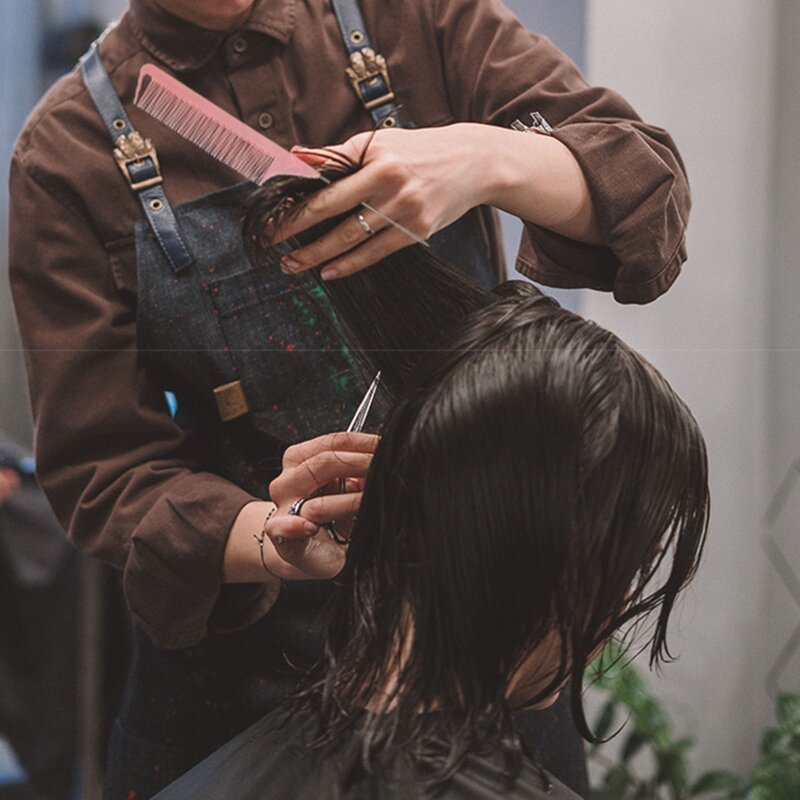 Гребень для мелирования волос со стальной иглой с заостренным хвостом-розовый