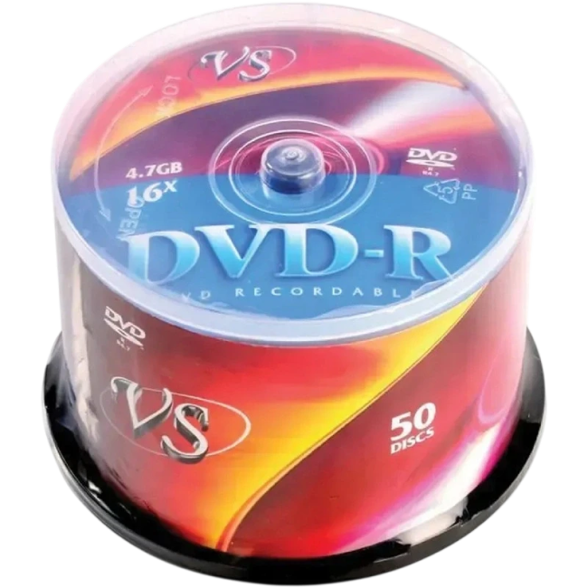 VS (PERFEO) VSDVDRCB5001 Диск DVD-R VS (PERFEO) 4.7Gb, 16x, Сake Box 50шт.