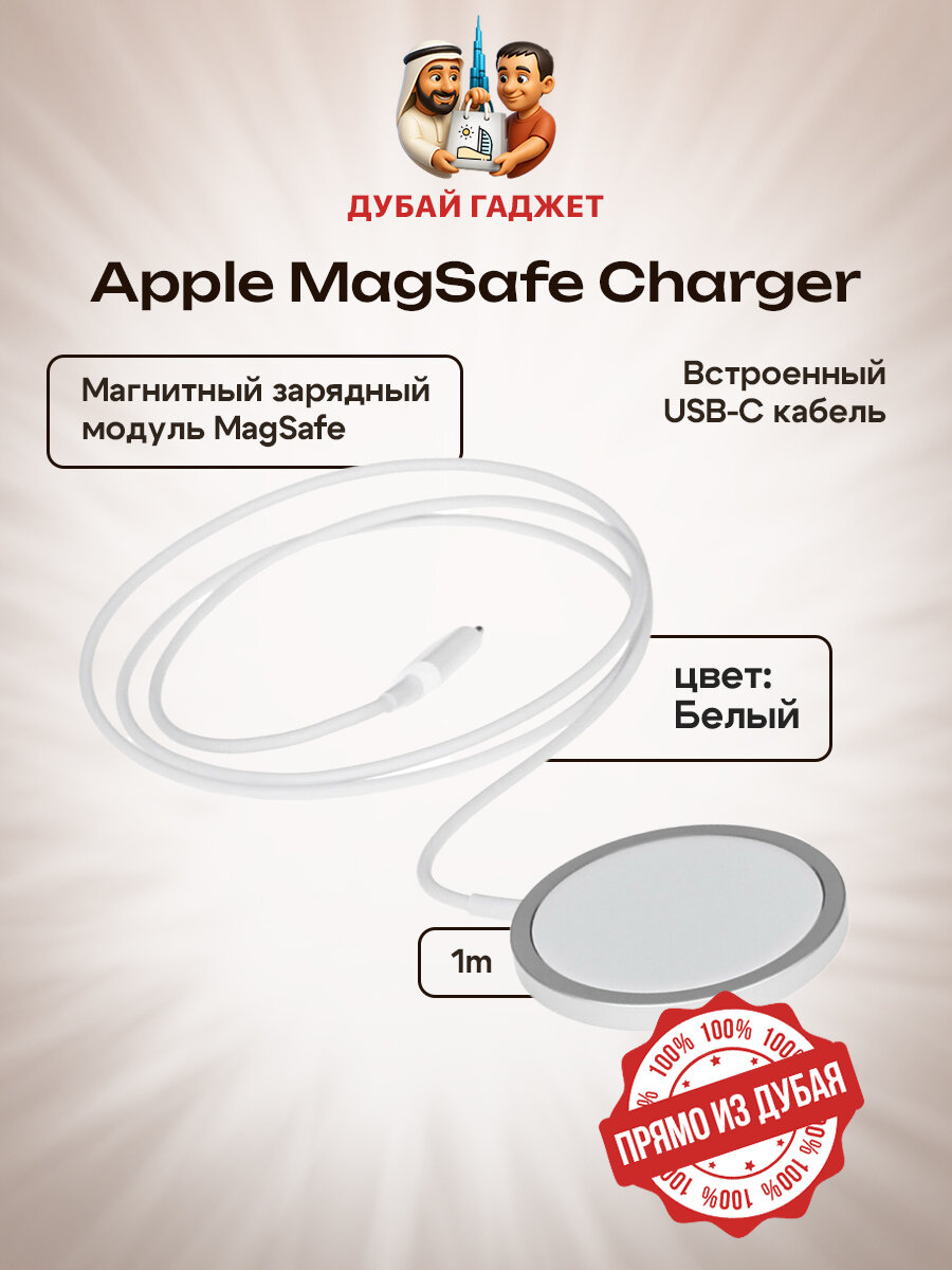 Зарядное устройство Apple MagSafe Charger 1m (MX6X3), цвет White (Белый)
