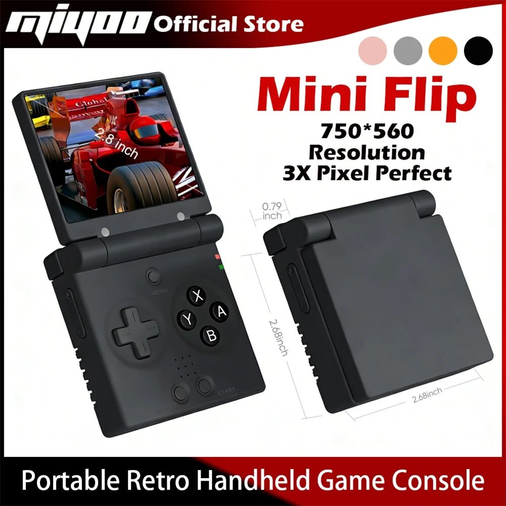 MIYOO Mini Flip Pink — Retro консоль для игр — фото 1