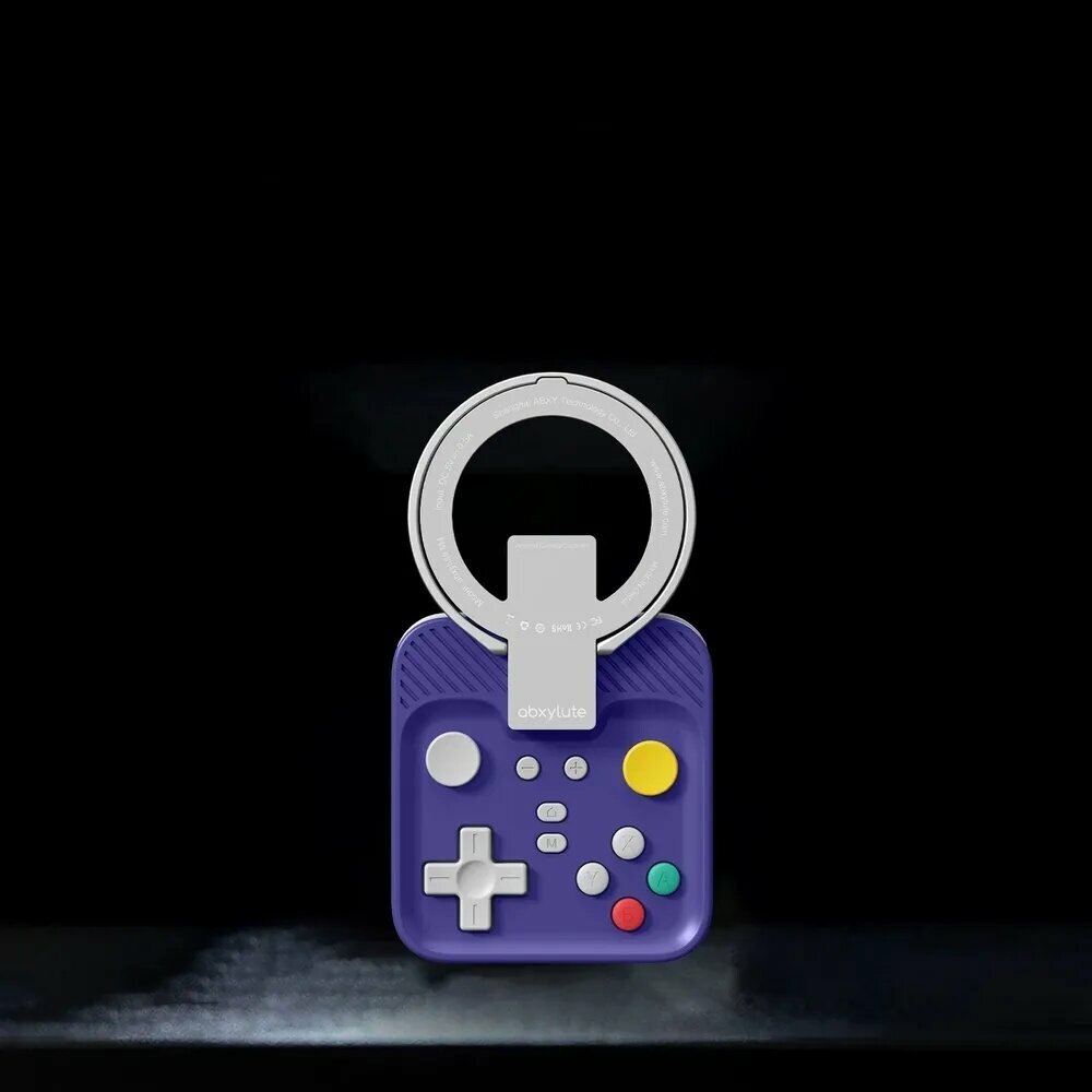 Abxylute M4 Snap-On Mobile Gaming Controller для Android и iPhone, Легкий портативный телефонный контроллер, Карманный размер ретро эмулятора Gamepad Kickstand, Двойный джойстик Turbo для Pro Gaming