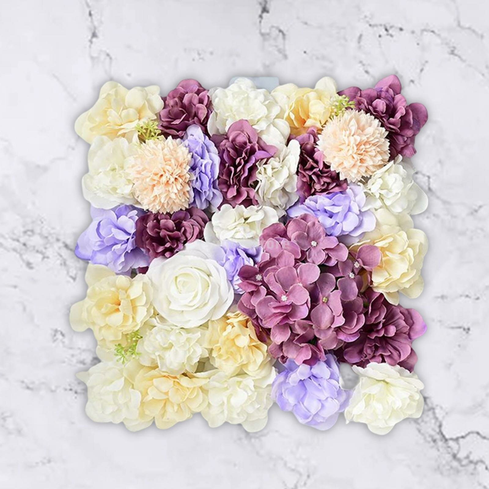 Декоративное панно из искусственных цветов, 38x38 см, шелков