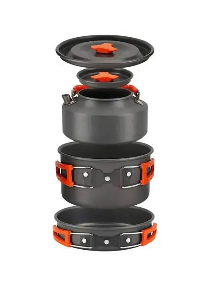 Набор туристической посуды с чайником