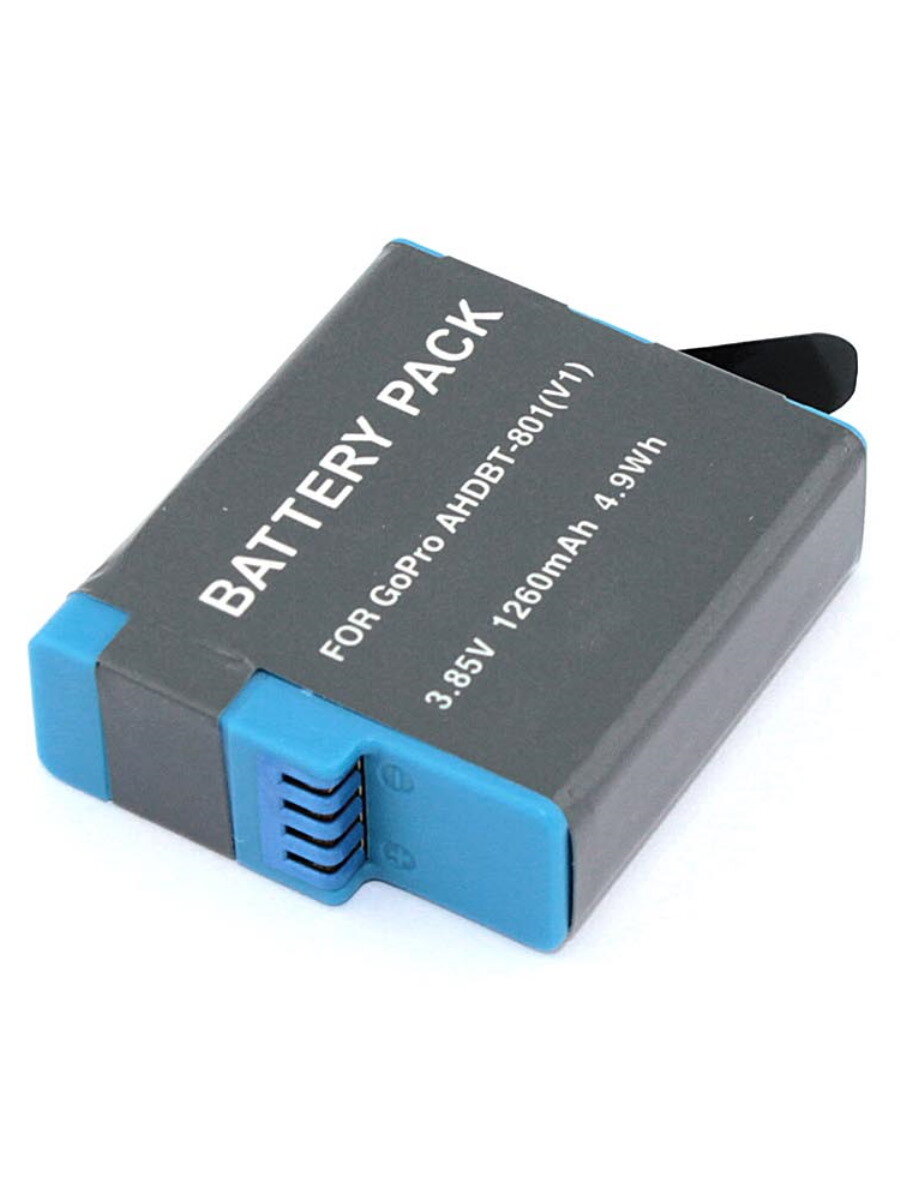 Аккумулятор для камеры GoPro HERO8, AHDBT-801, SPJB1B, 3.7V, 1260mAh, код 080593