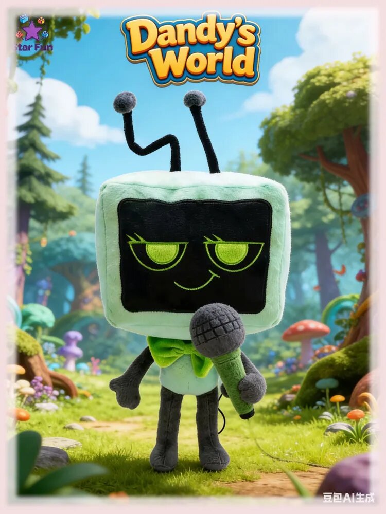 Dandy's World Мир Денди Мягкая Игрушка Vee 30cm Мягкая игрушка персонаж Vee из игры Roblox Dandy's World