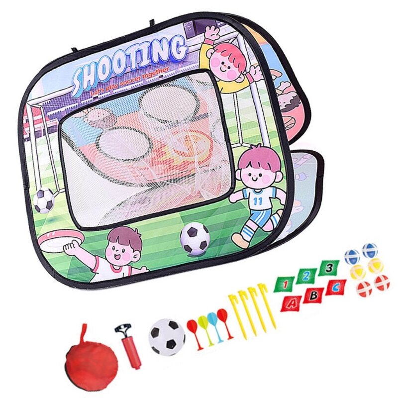 Спортивная Игрушка 4в1 Bean Bag Football Toss Game На Открытом Воздухе с Метательными Футбольными Мешками С Песком И Липким Мячом Для Занятий Детьми