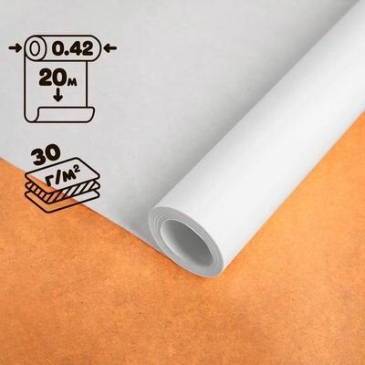 Калька под тушь 420 мм в рулоне 20 м, 30 г/м
