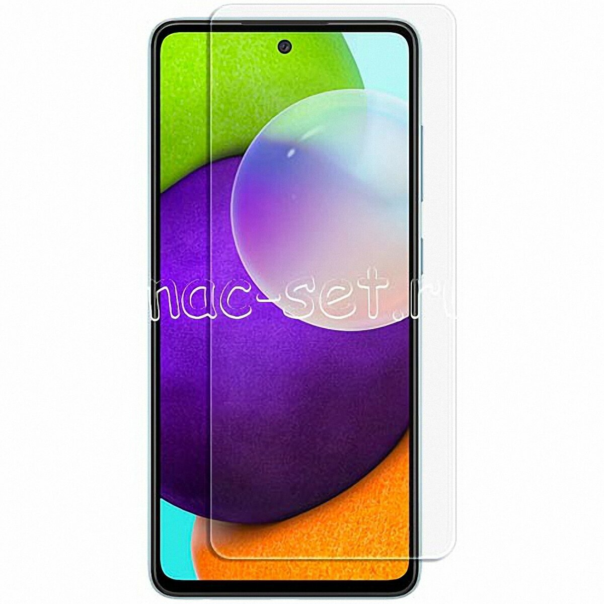 Защитное стекло для Samsung Galaxy A52 A525 прозрачное на плоскую часть экрана