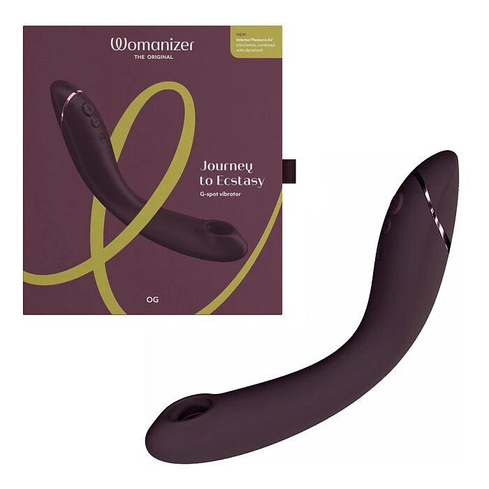 Вакуумный стимулятор точки G «Womanizer OG» водонепроницаемый, фиолетовый