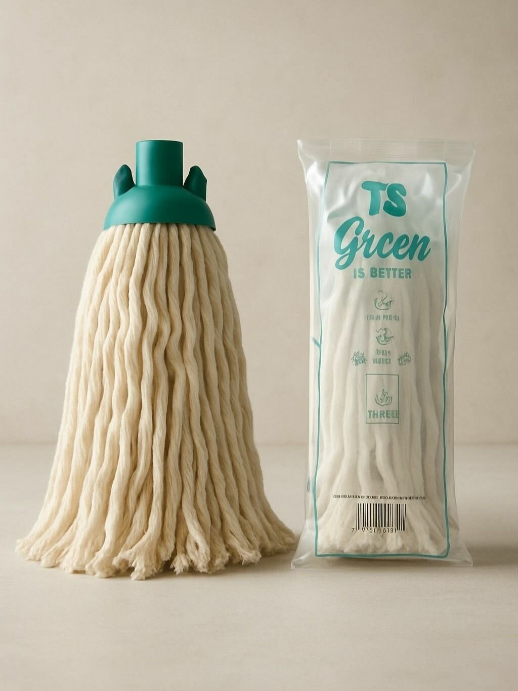 Насадка для швабры, моп TTS "Кентукки", хлопок, микрофибра, 100%, резьбовой держатель