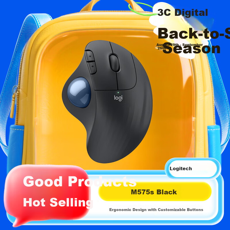 Logitech ERGO M575 S Эргономичная беспроводная мышь Bluetooth и 2.4G для небольших рук Тип