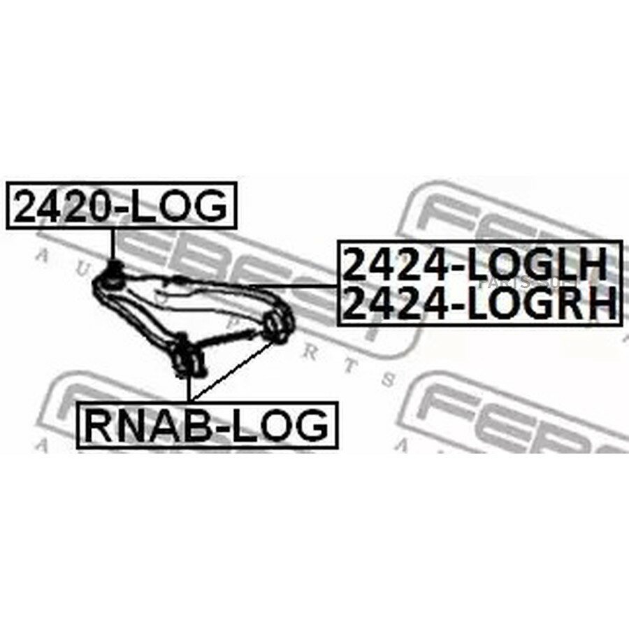 FEBEST 2424LOGLH Рычаг RENAULT LOGAN пер. подв. нижн. лев.