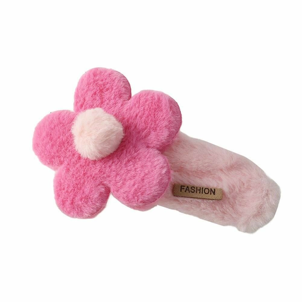 Мягкая заколка в виде цветка с когтем