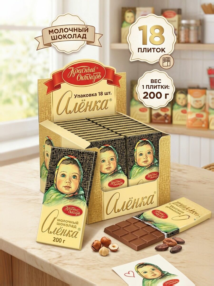 Красный Октябрь "Аленка" большая 18*200гр.(12 мес.)