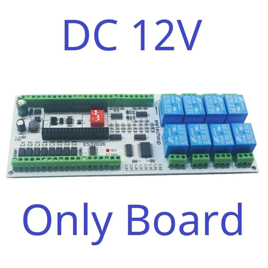 Релейная плата ESP32 DC 12V eletechsup, только плата