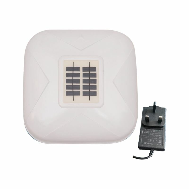 (1 шт.) Автоматический чехол на авто с пультом и солнечной панелью 4400mah (Premium, US) - белый (аккум.)