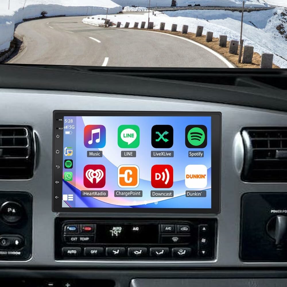 Автомобильная стереосистема для Ford F250 F-350 1999-2004 гг. с CarPlay Android Auto, 7-дюймовый сенсорный HD-