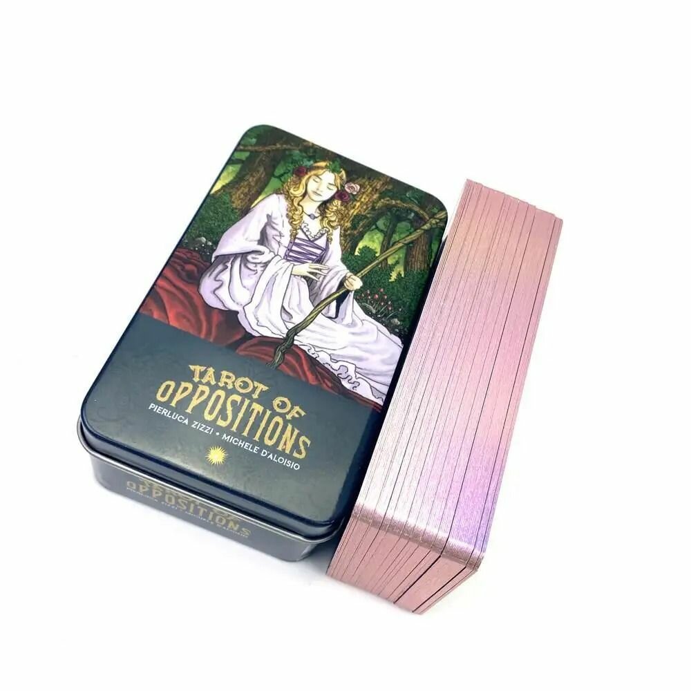 Розовое позолоченное издание Карт Таро Противоположностей, Pink Gilded Edition Tarot Of Oppositions Cards