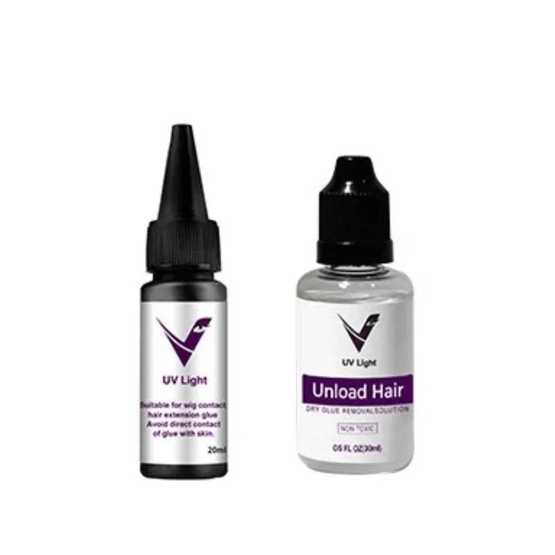 Клей для наращивания волос 20 мл*1 + средство для снятия лака 30 мл*1