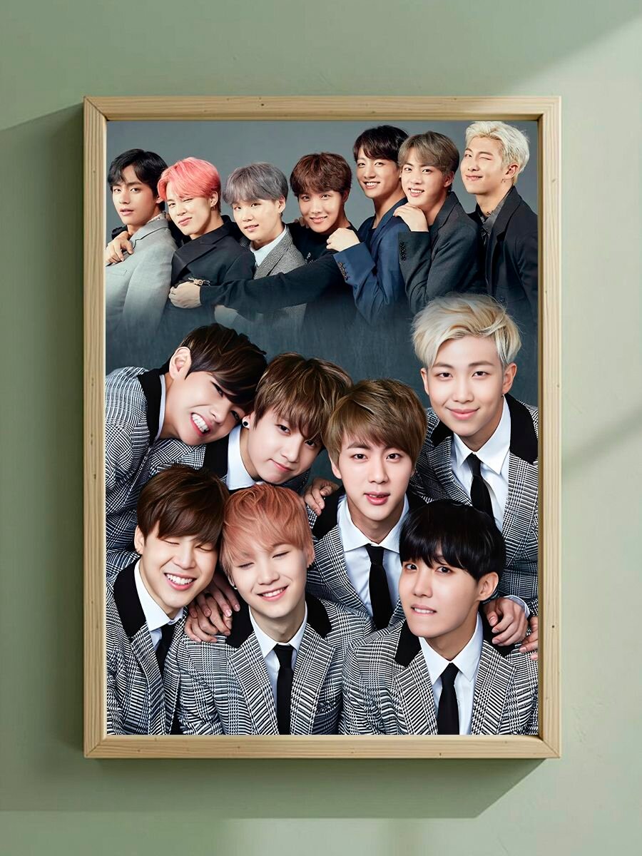 Постер, плакат на стену BTS K-Pop (А3)