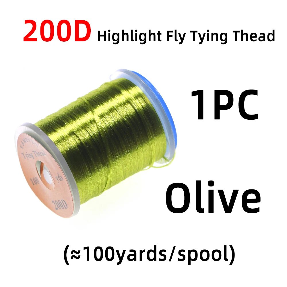 Нить для вязания мушек ICERIO 200D 100 ярдов 1PC 200D Olive