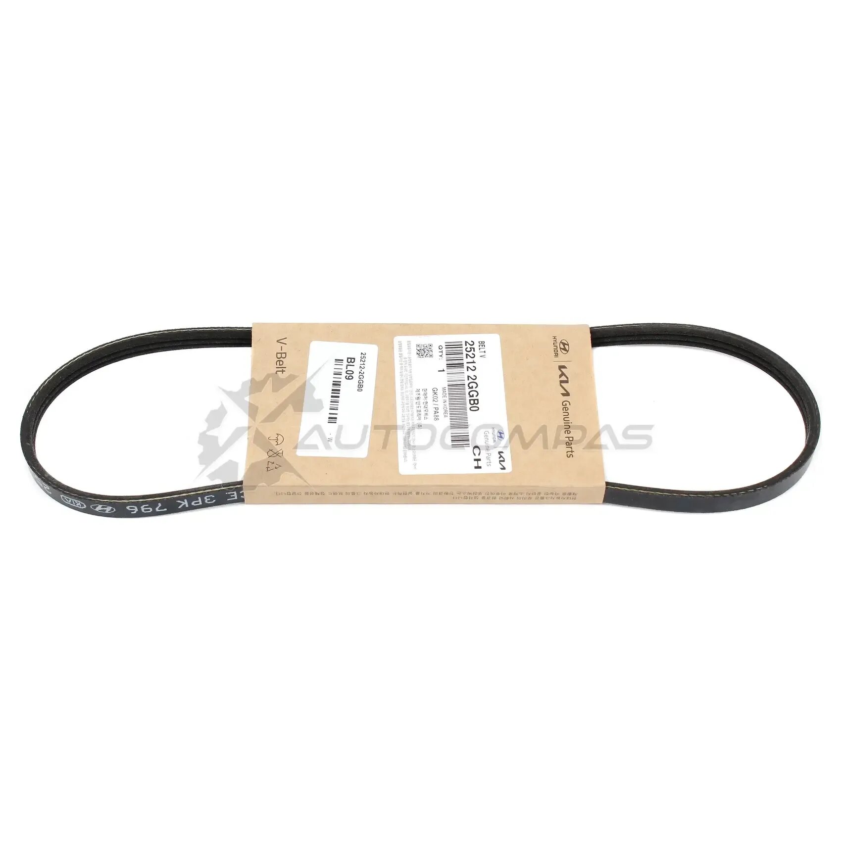 Приводной ремень, поликлиновой 3PK796 Hyundai Grandeur i30 Santa Fe Sonata Tucson Kia Optima Sorento 1272211787 6DB FH0X 252122GGB0