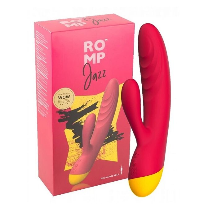 Вибратор-кролик «ROMP Jazz» водонепроницаемый, розовый, 10 режимов
