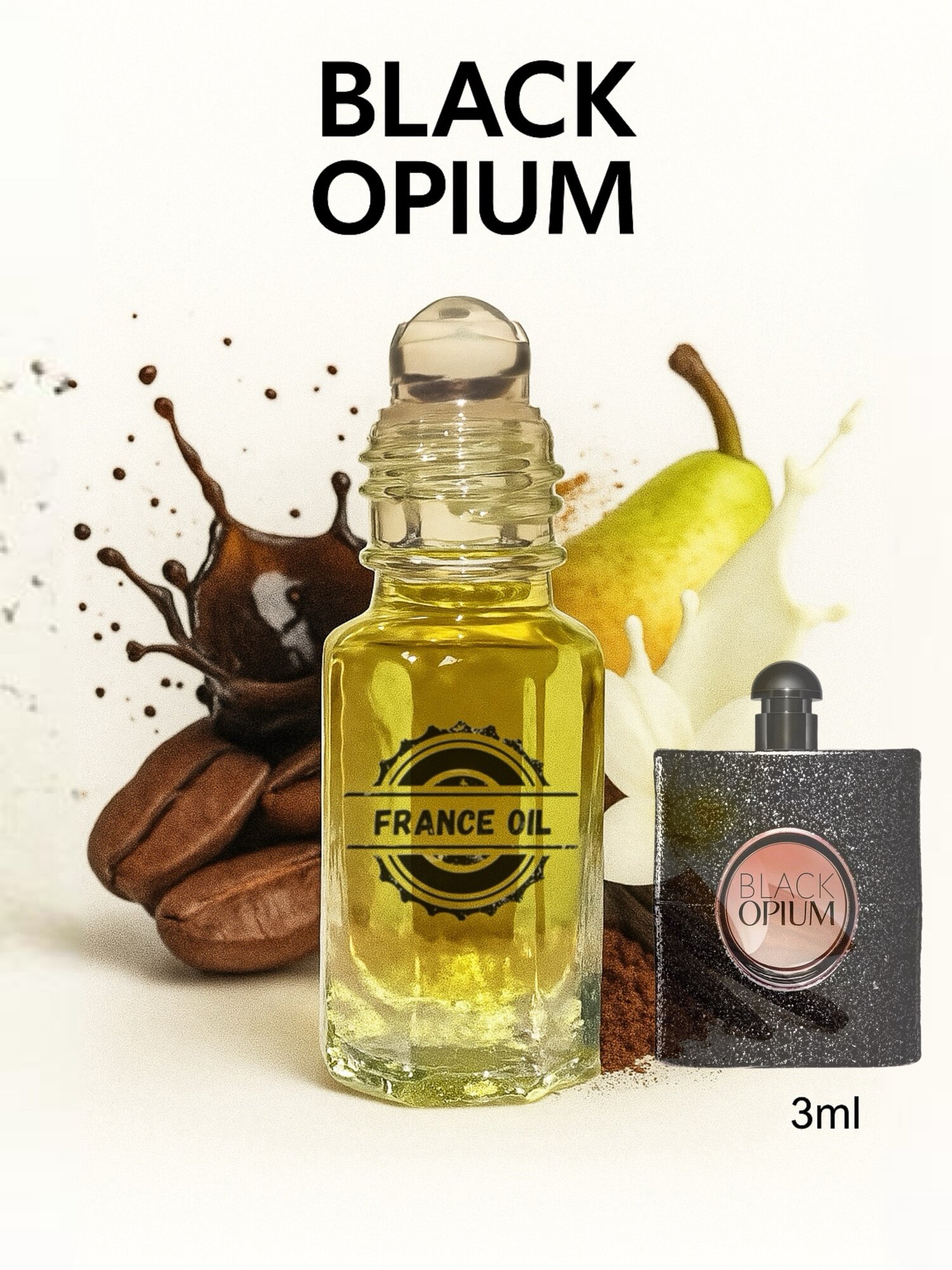 Духи масляные арабские Black Opium/ Блек Опиум 3мл женские