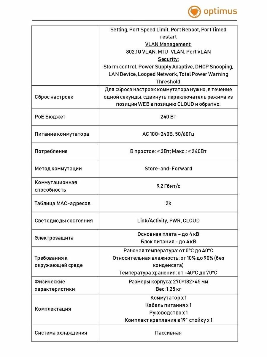 Коммутатор Optimus U1IC-16F/2G/1S — фото 1