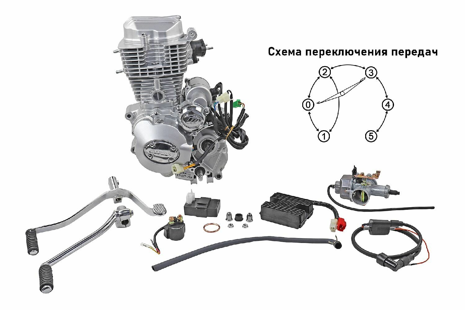 Двигатель 163FML-2 200см3 трицикл LF200ZH-2 LIFAN (полная комплектация)
