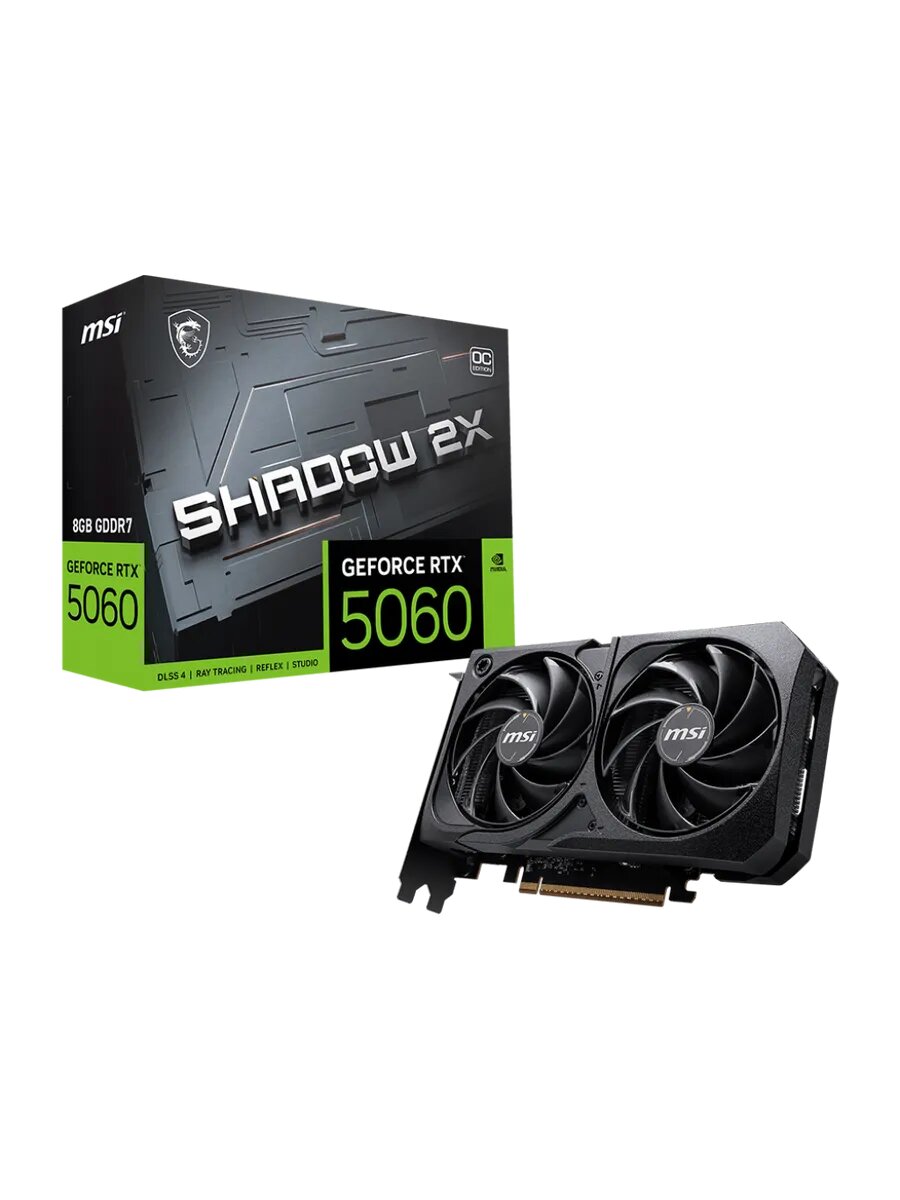 Видеокарта NVIDIA GeForce RTX 5060 Shadow 2X OC 8 ГБ